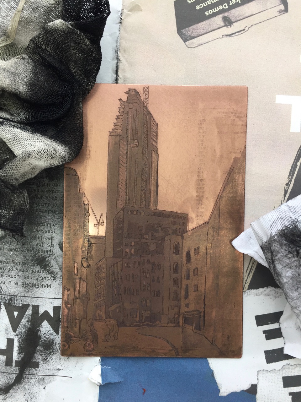 The chine collé process – Jane Sketching