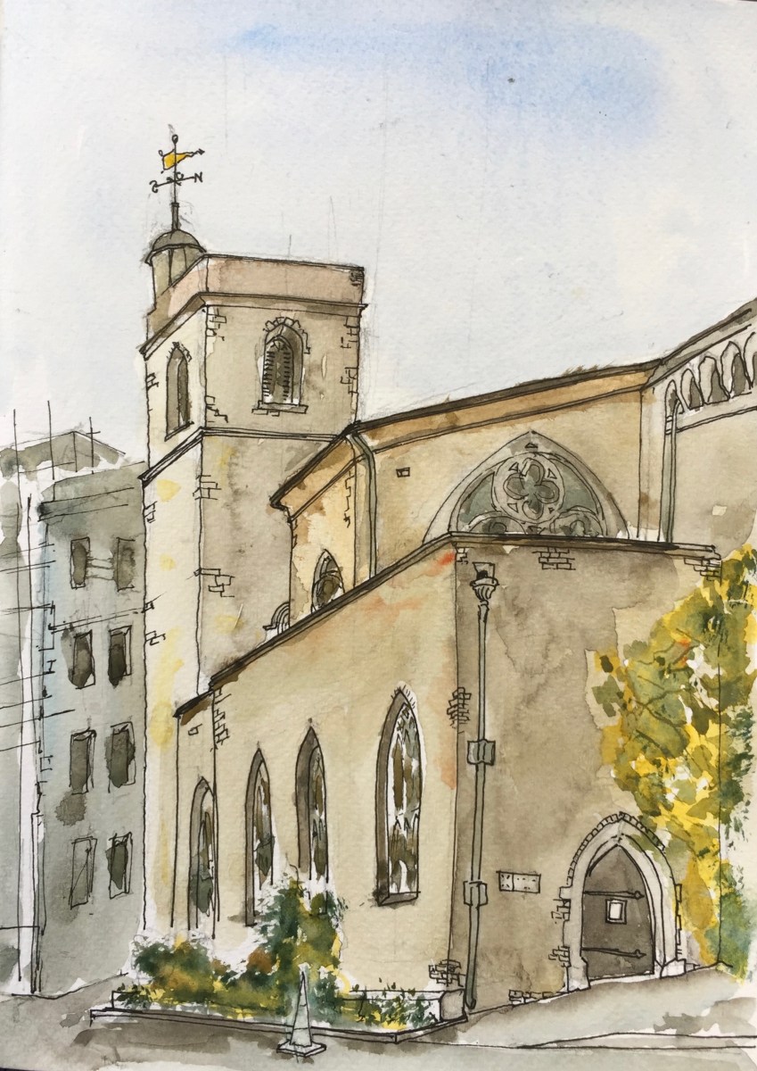St Bartholomew the Less – Jane Sketching
