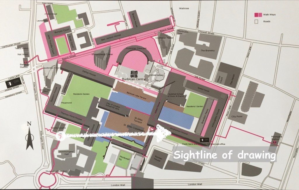 Map of Barbican Annotated 2 – Jane Sketching