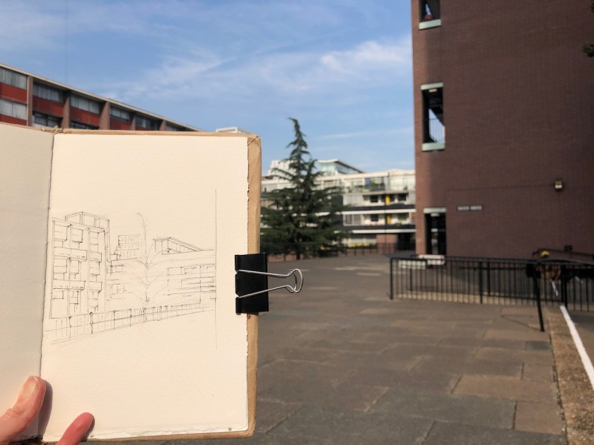 Basterfield House, Golden Lane Estate – Jane Sketching