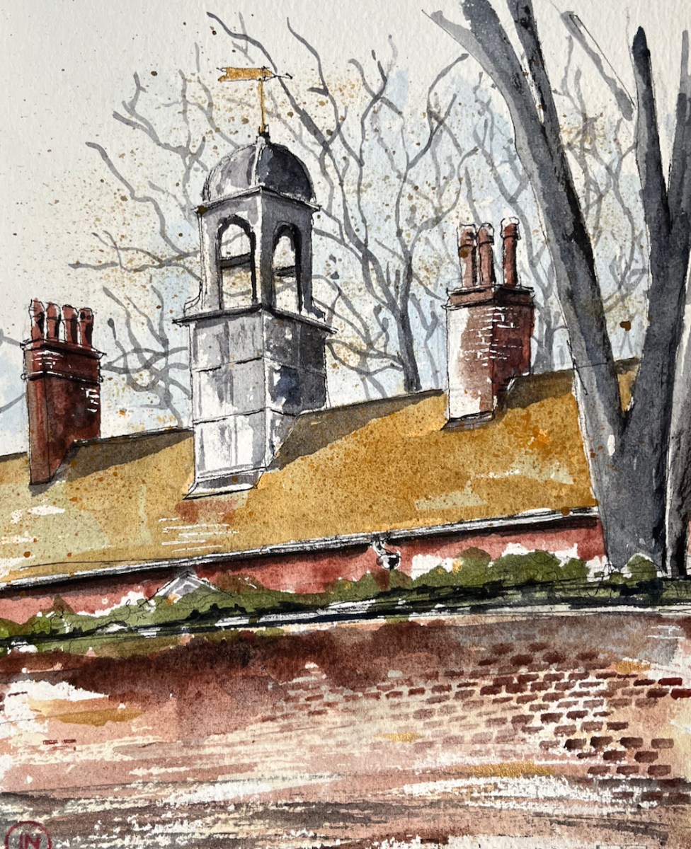 Roof of the “Museum of the Home”, Geffrye Street, E2 – Jane Sketching